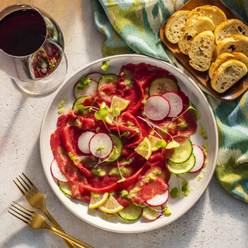 Beef Carpaccio Crostini - Discover California Wines