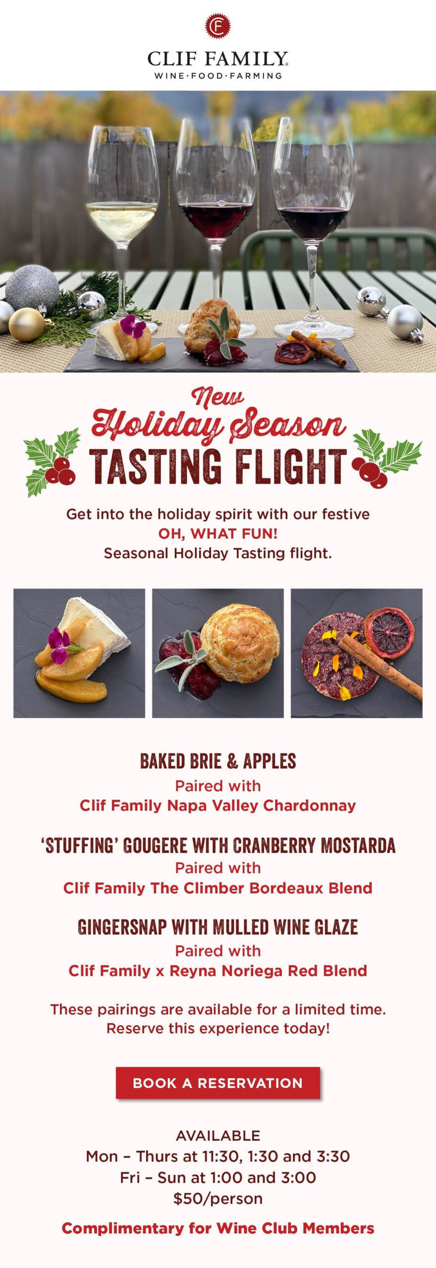 Holiday Season Tasting Flight - Discover California Wines